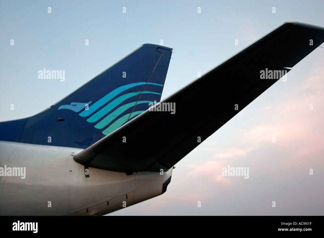 Garuda plane at Medan airport Sumatra Indonesia Stock Photo - Alamy