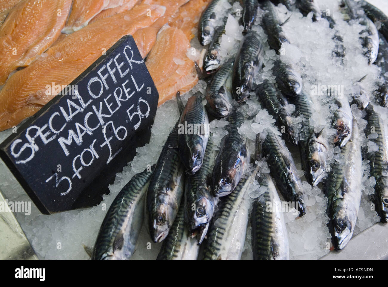 Whitstable Kent England The Whitstable Fish Market Wet fish table ...