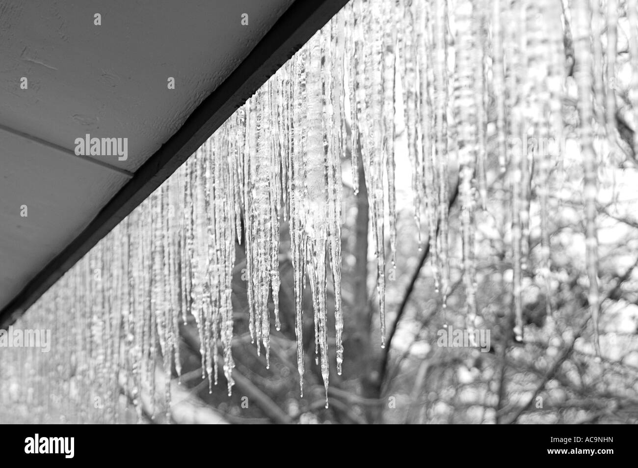 Hanging ice Black and White Stock Photos & Images - Alamy