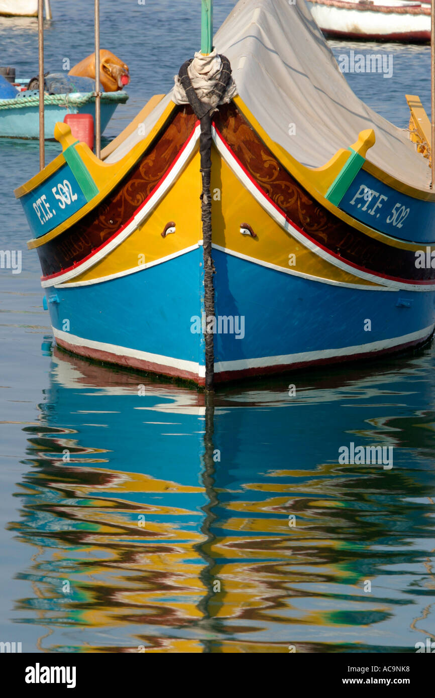 Traditional maltese boats in Marsaxlokk Malta Stock Photo - Alamy