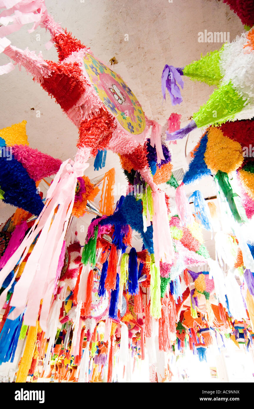 Pinatas Hanging from the Ceiling of a Pinata Store Stock Photo - Alamy