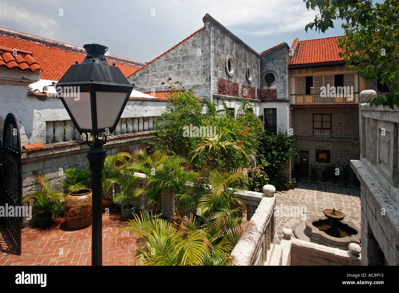 Courtyard at Casa Manila Intramuros Manila Stock Photo - Alamy