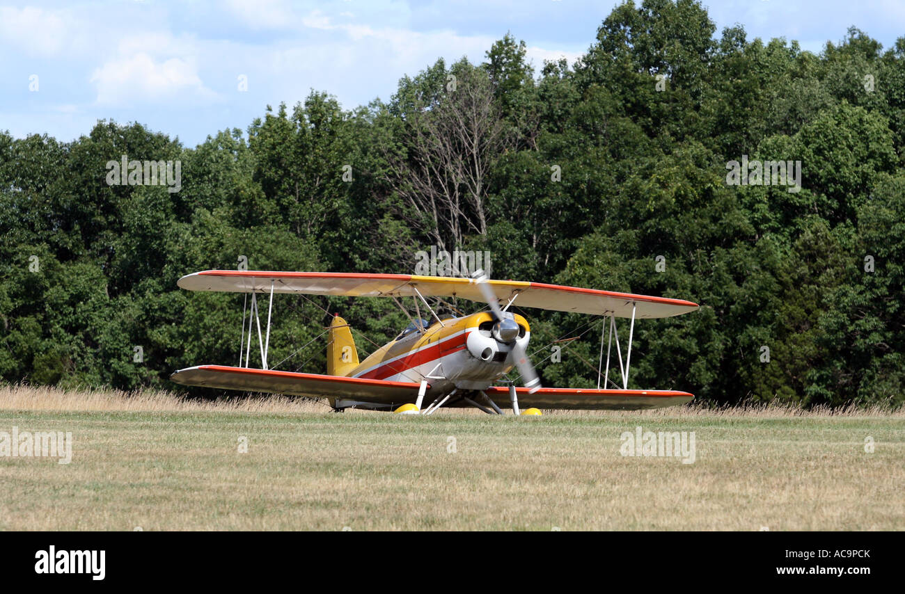 A Great Lakes Trainer biplane taxing Stock Photo - Alamy