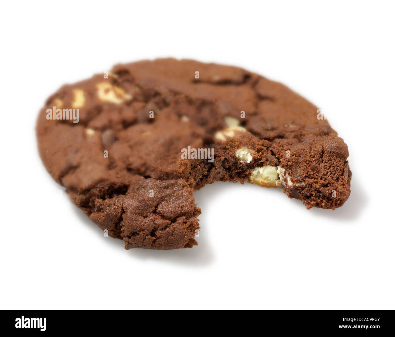 Chocolate cookie bitten Stock Photo - Alamy