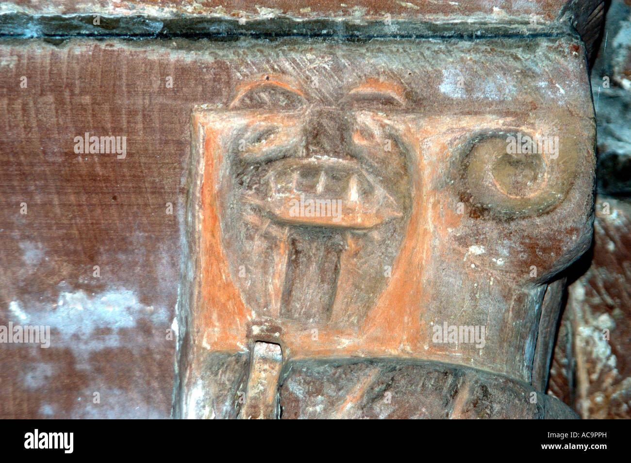 green man capital st peter kirk bampton cumbria england Stock Photo - Alamy