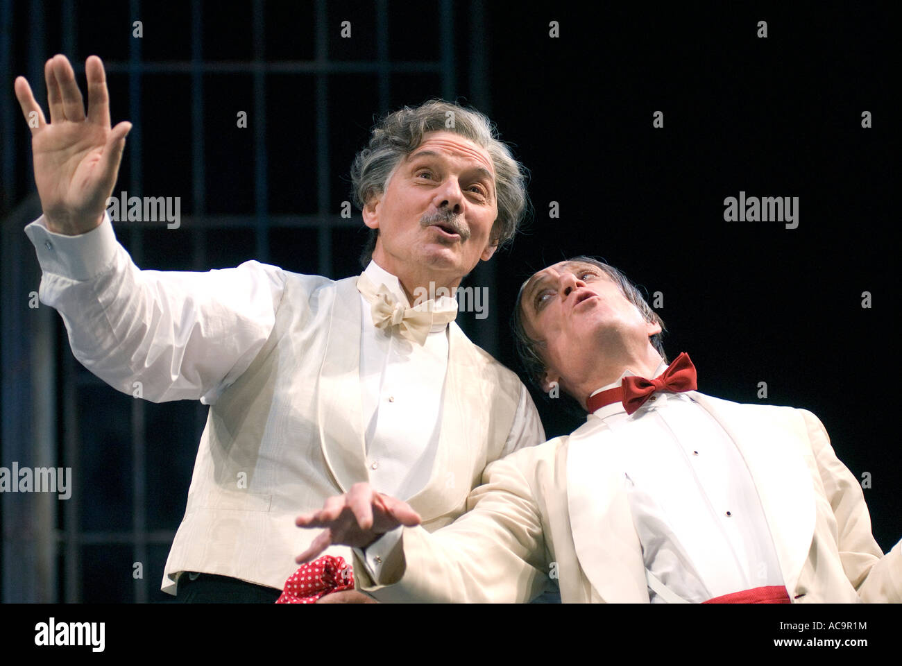 Paul Shelley as Sir Toby Belch (left) and Michael Feast as Feste in ...
