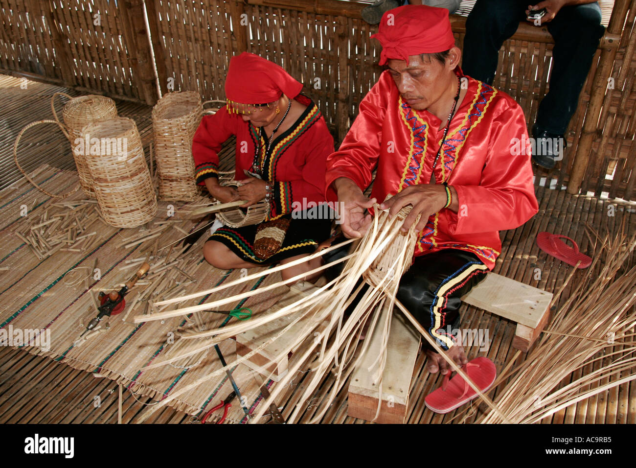 Traditional weaver from southern Philippines Stock Photo - Alamy