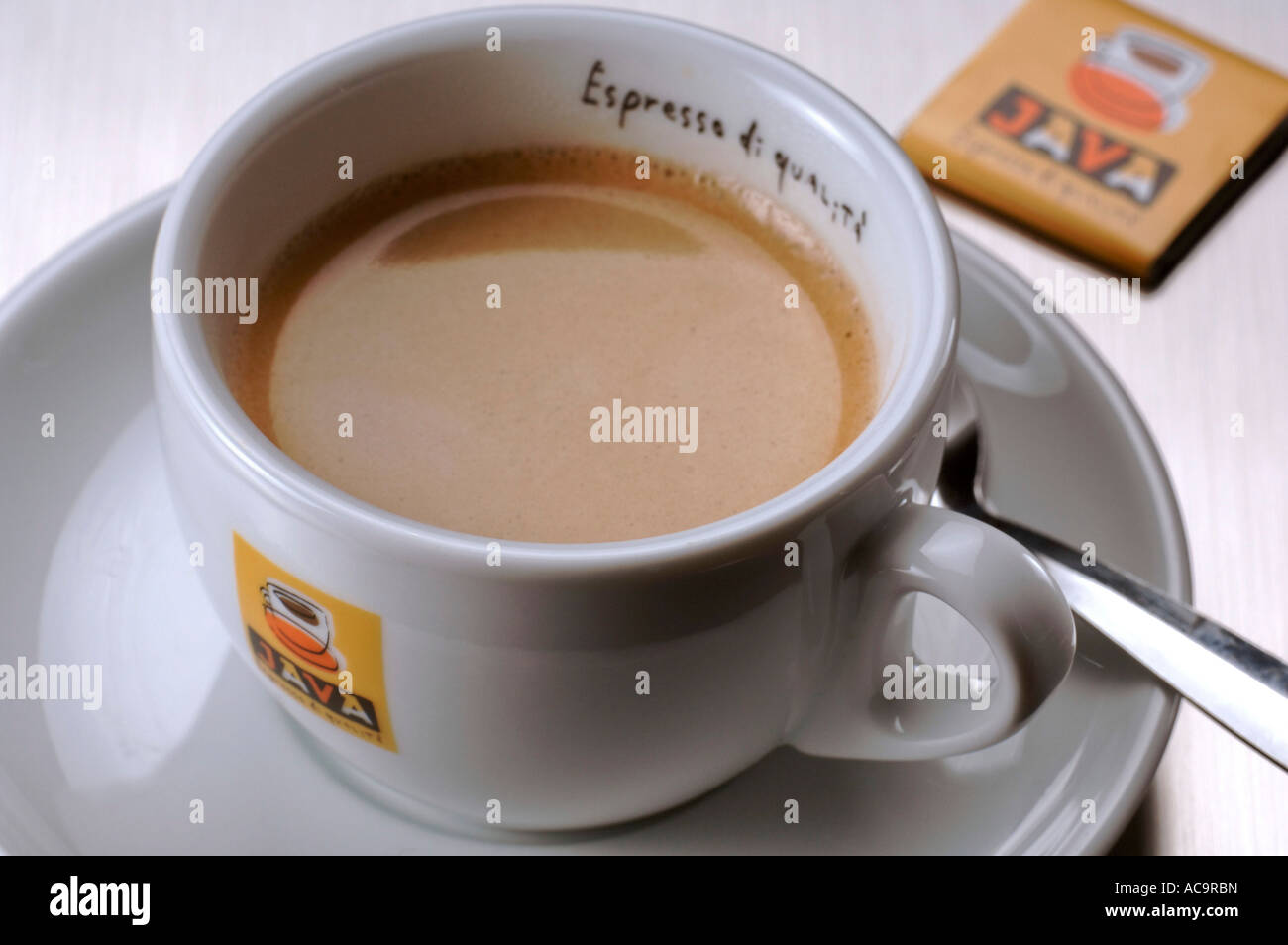 Cup of Java espresso coffee Stock Photo - Alamy