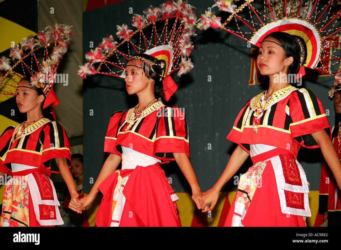 Traditional dancers from southern Philippines at show in Manila Stock ...