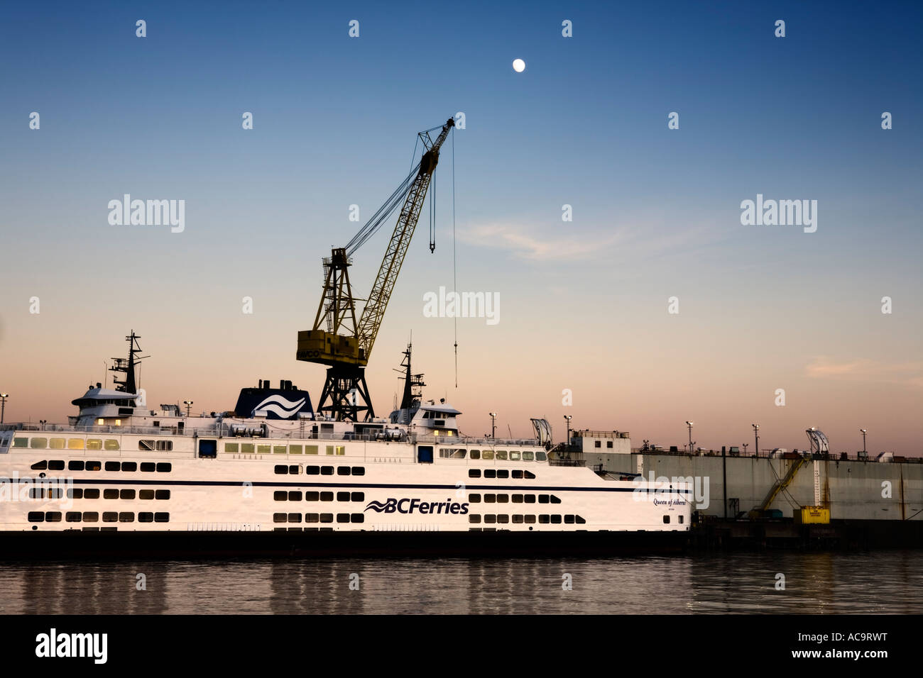 BC Ferries boat being maintained at Londsale quay North Vancouver ...