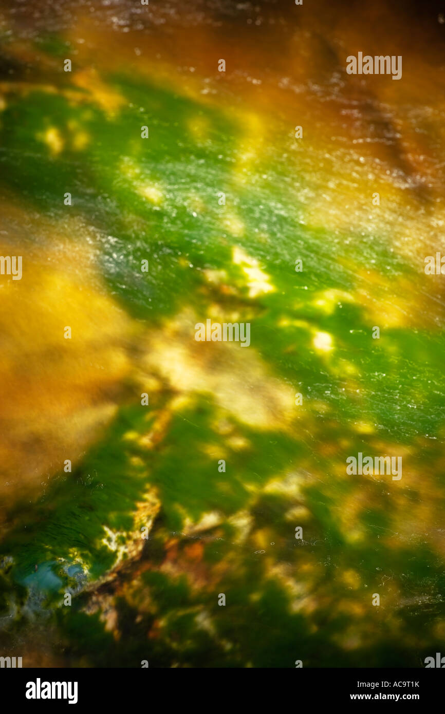 water running over a rock in a river in vancouver area british columbia ...
