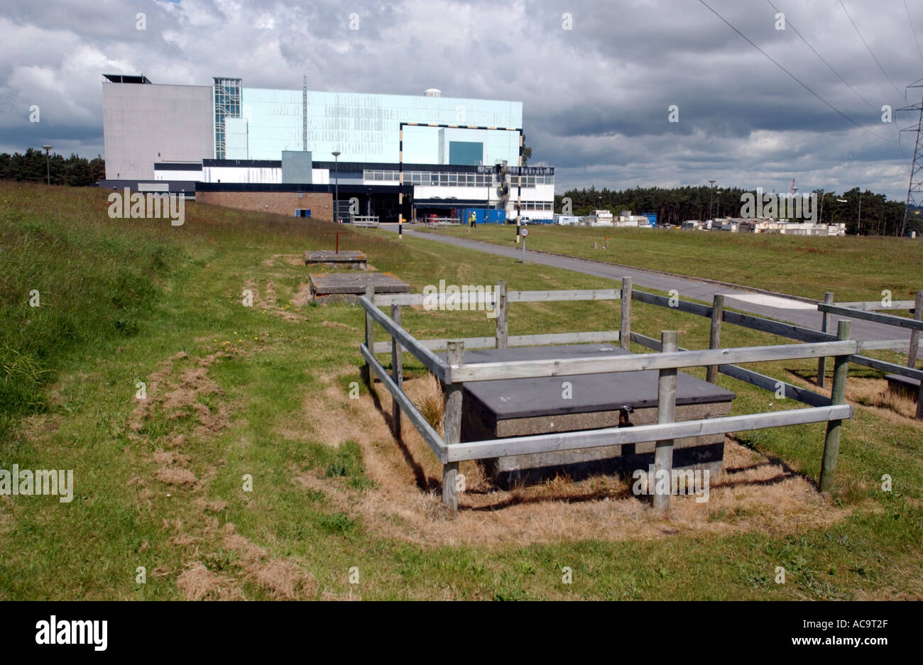 Decommissioned Nuclear power station at Winfrith in Dorset England UK ...