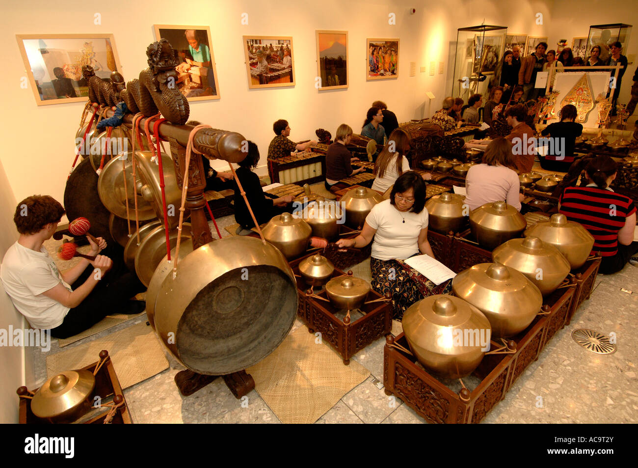 The gamalan, the huge percussion instrument is played in Oxford Museum ...