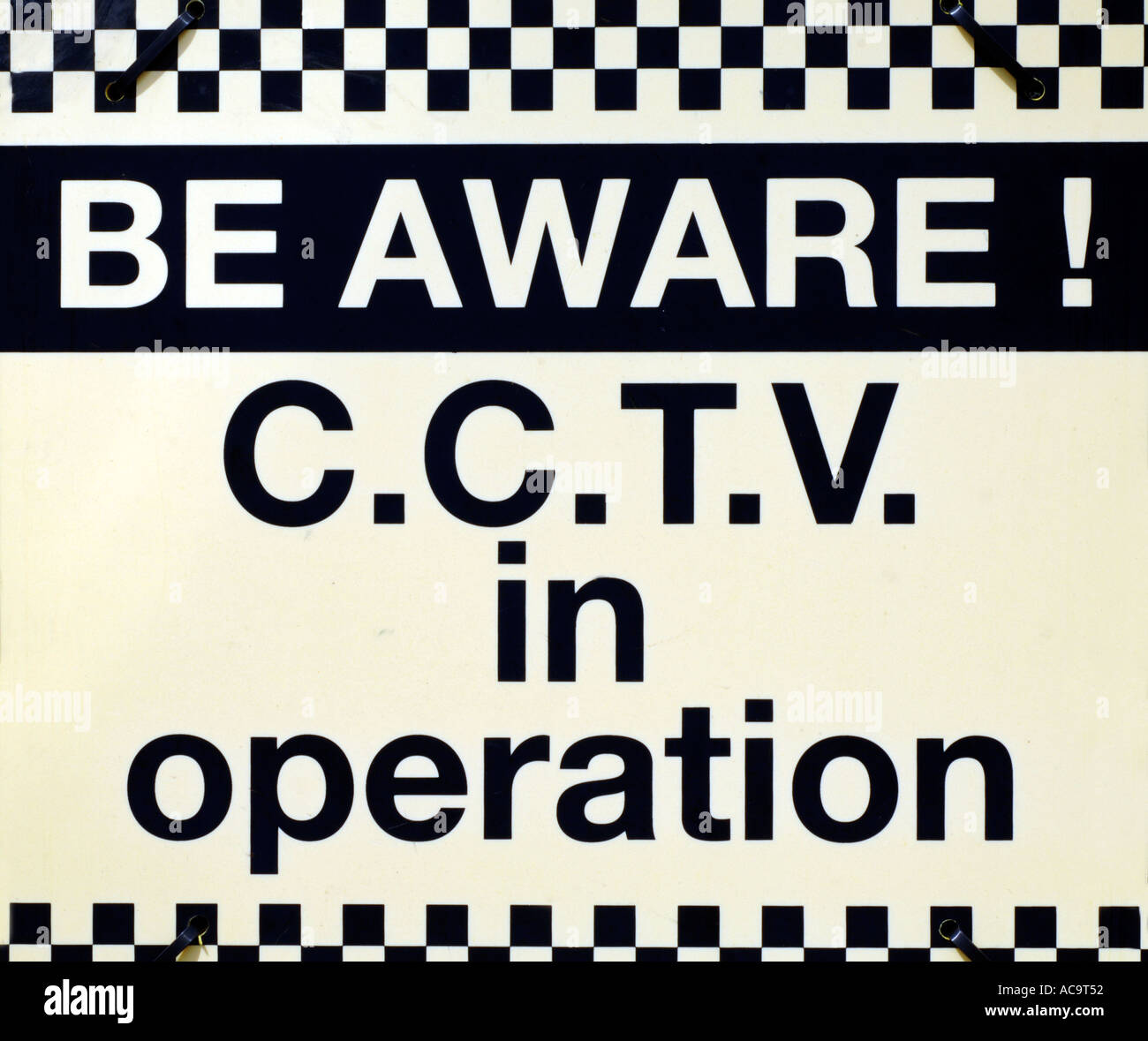 CCTV sign. Be Aware CCTV in Operation sign Stock Photo - Alamy