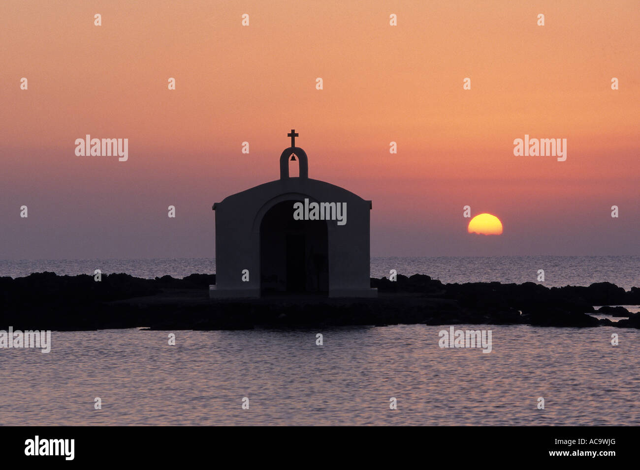 Fisherman church, Georgioupolis, Crete, Greece Stock Photo - Alamy
