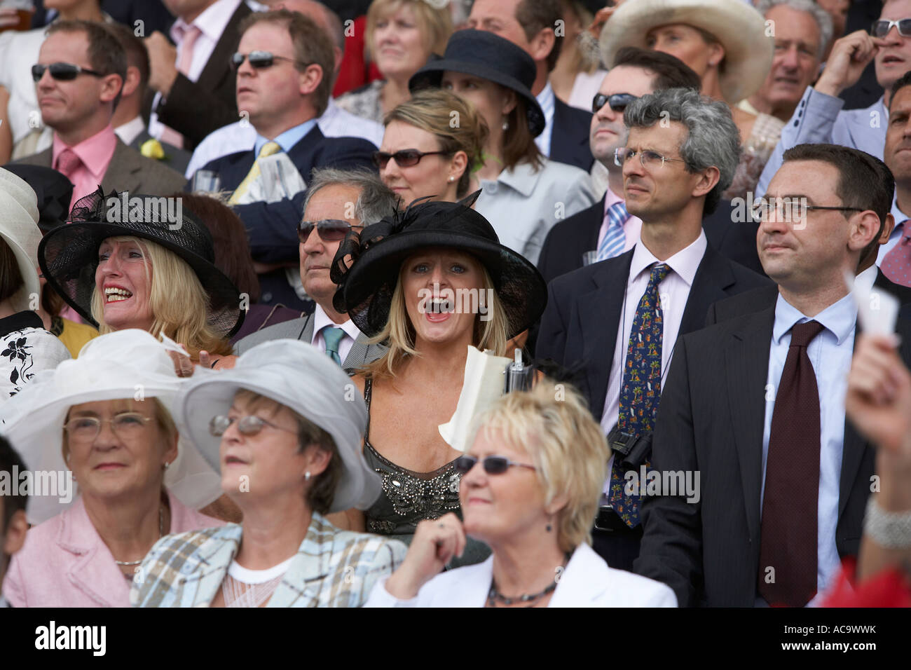 Girls having fun at Royal Ascot backing winners Stock Photo - Alamy