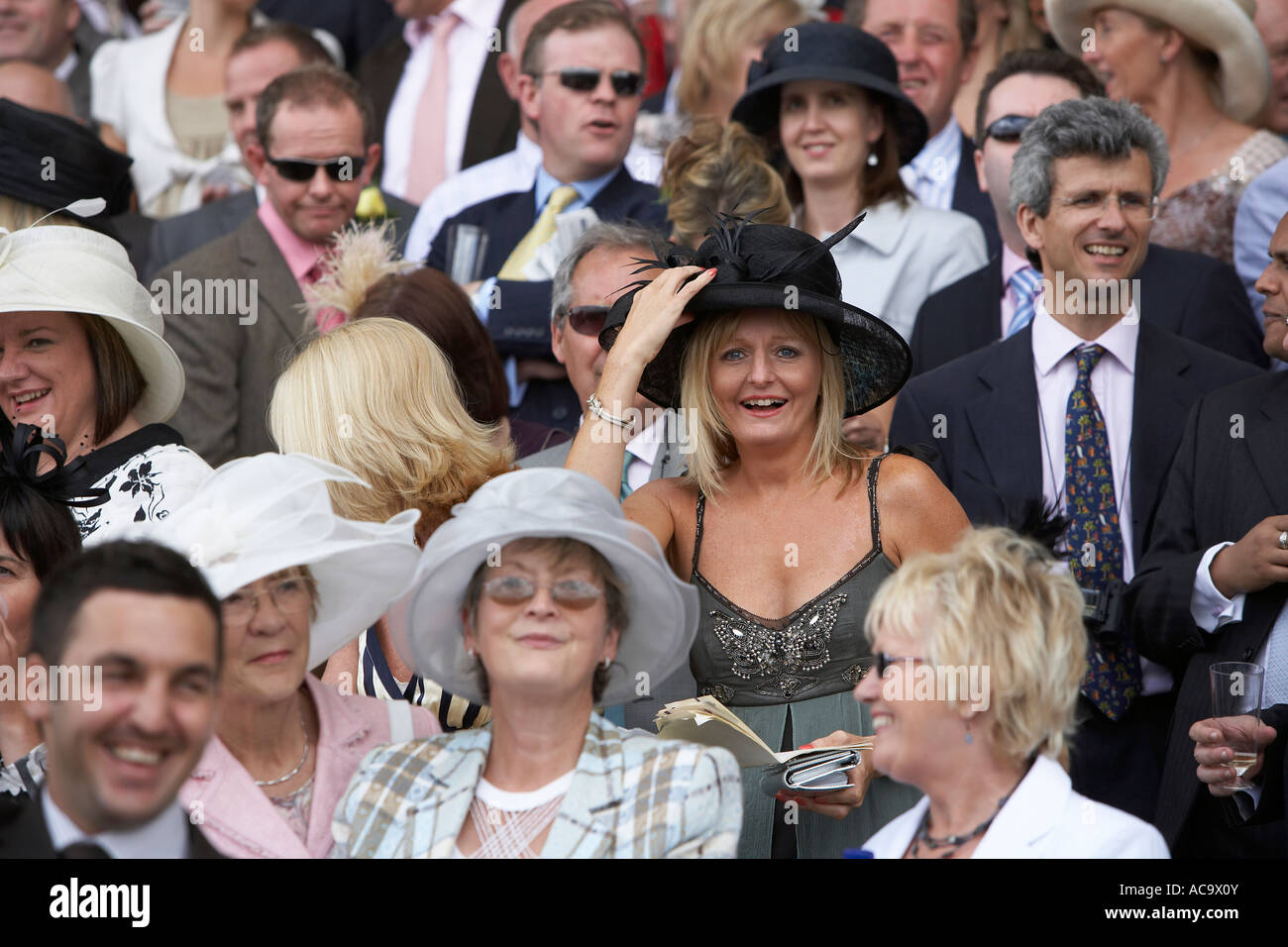 Girls having fun at Royal Ascot backing winners Stock Photo - Alamy