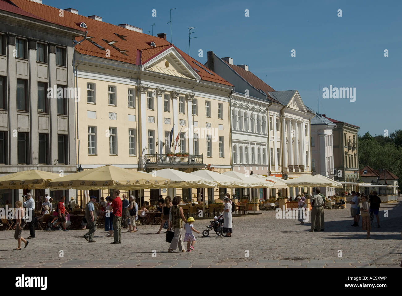Town Hall Square, Raekoja Plats, Tartu, Estonia Stock Photo - Alamy