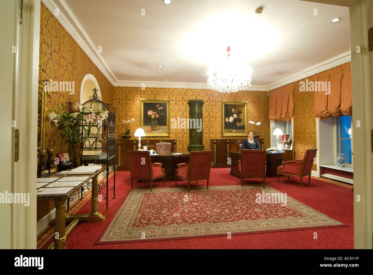 Reception, Grand Palace Hotel, Riga, Latvia Stock Photo - Alamy