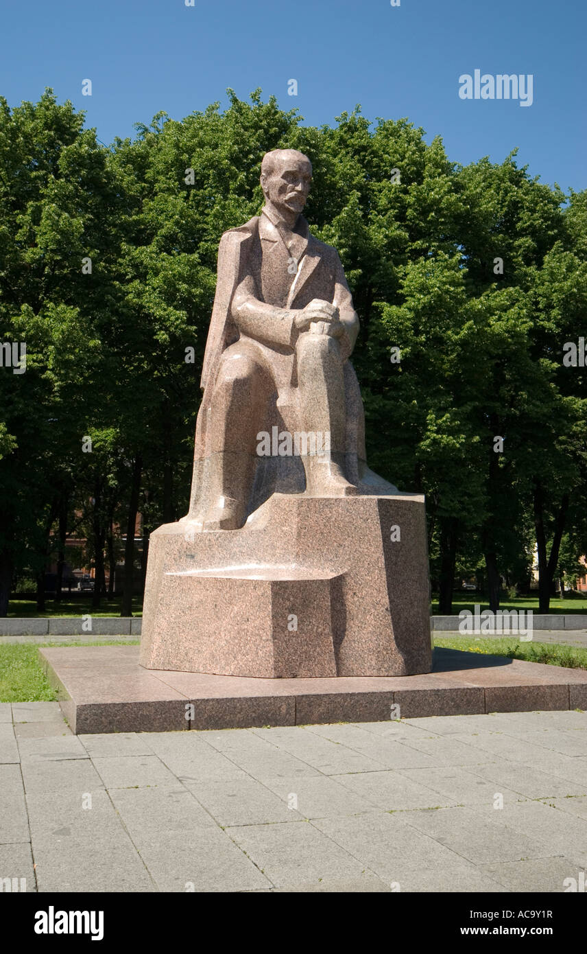 Rainis Statue, Riga, Latvia Stock Photo - Alamy