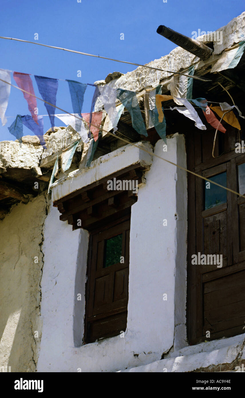India Leh Ladakh Detail Of A Traditional House Stock Photo - Alamy