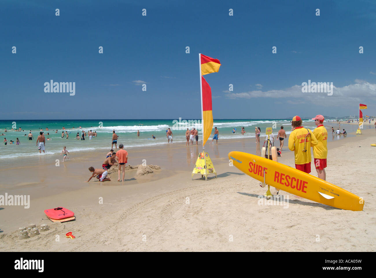 Lifeguards, Surfers Paradise beach, Queensland, Australia Stock Photo ...
