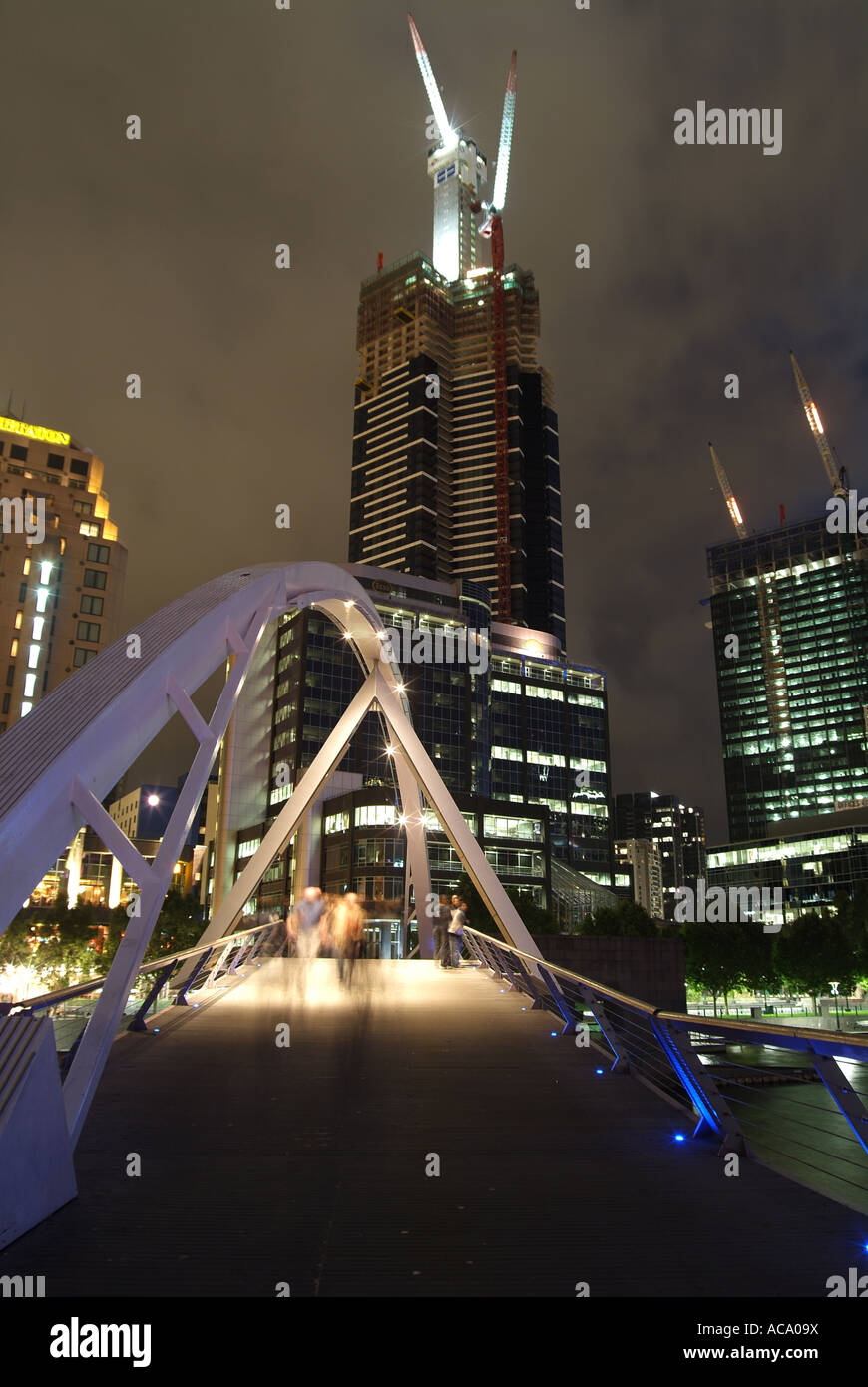 Bridge above the Yarra river, Victoria, Melbourne, Australia Stock ...