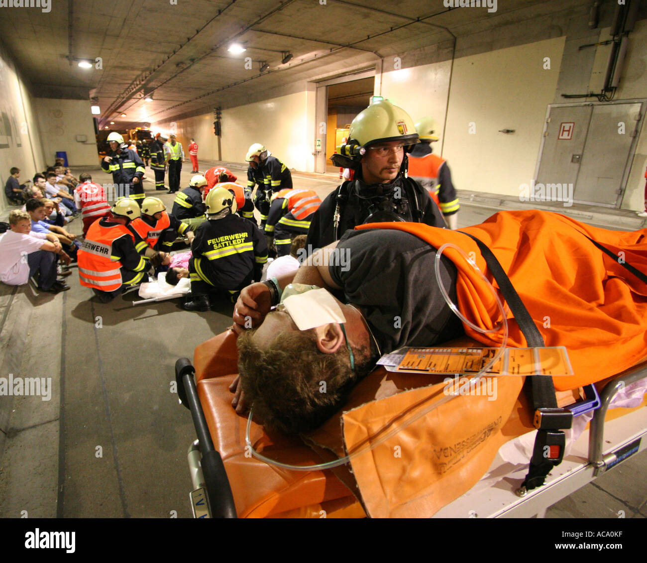 Evacuation of an injured person Stock Photo - Alamy