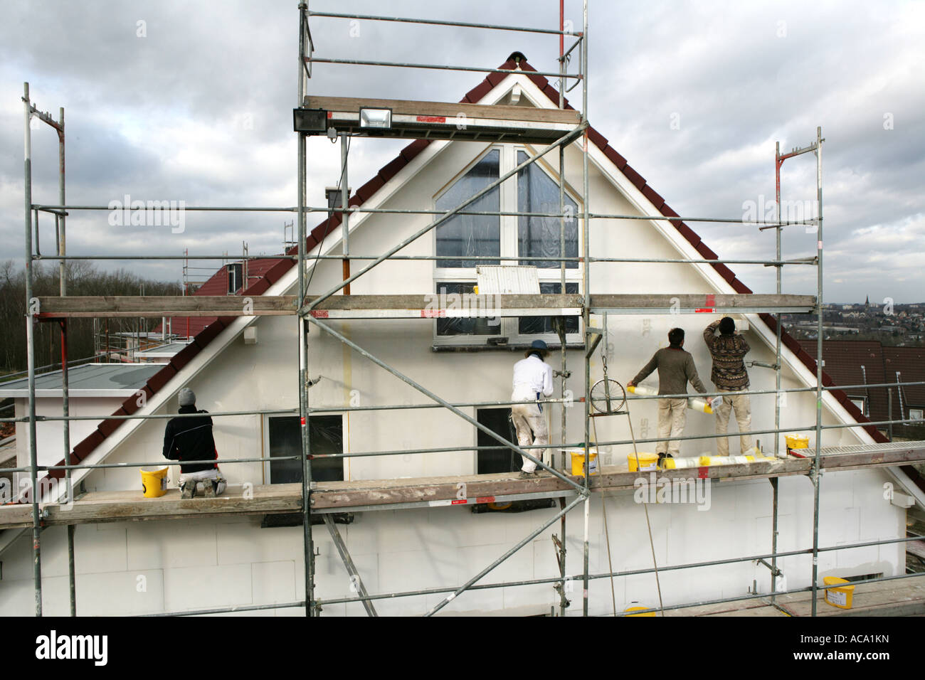 Isolation of a house, Essen, North Rhine-Westphalia, Germany Stock ...