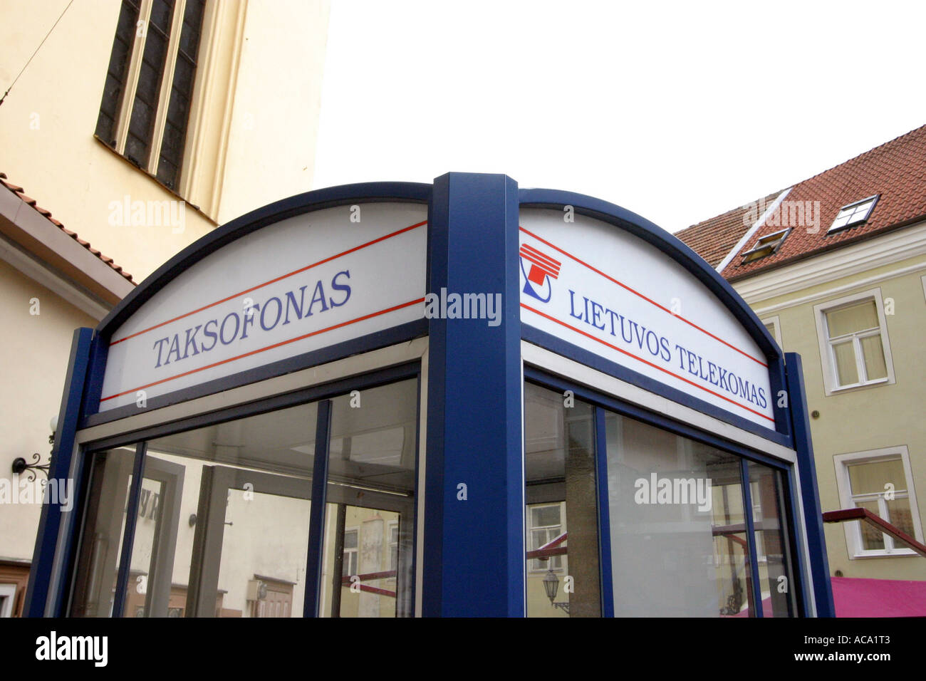 Lithuania - Vilnius - Telephone box Stock Photo - Alamy