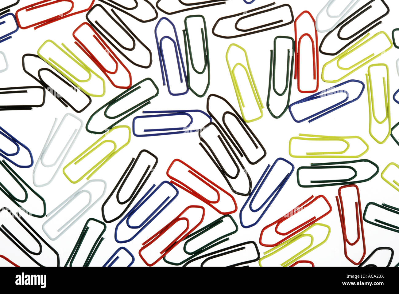 Coloured paper clips Stock Photo - Alamy