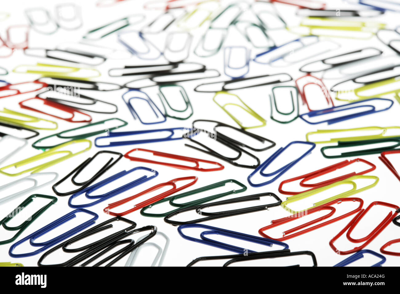 Coloured paper clips Stock Photo - Alamy