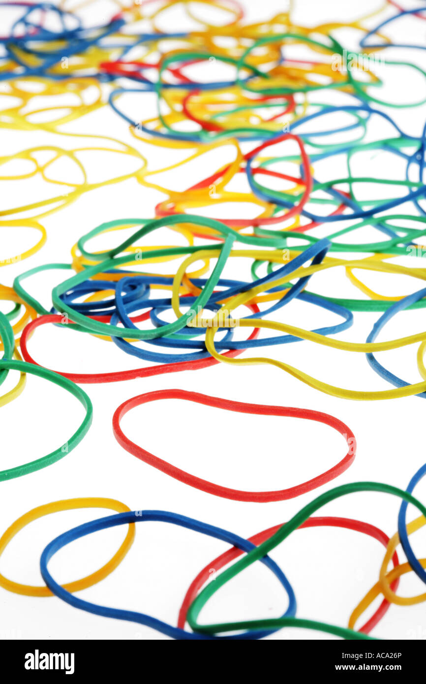 Coloured elastic band Stock Photo - Alamy