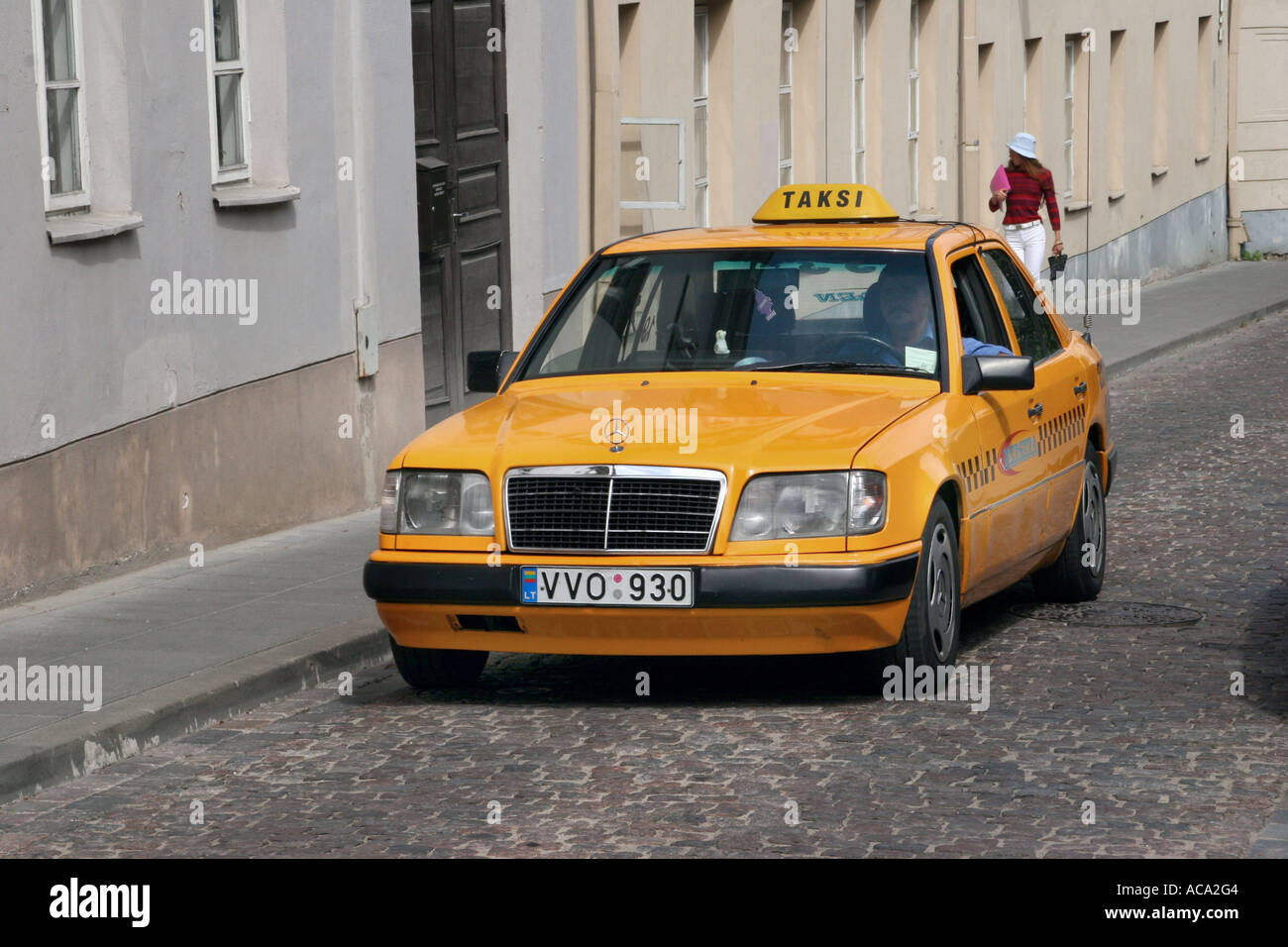 Lithuania - Vilnius - Taxi Stock Photo - Alamy
