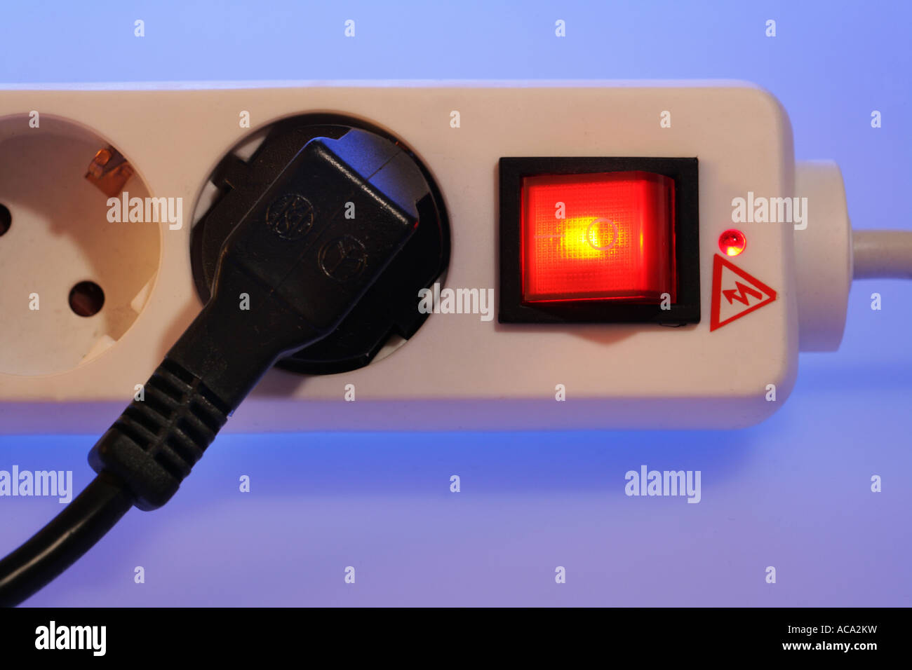 Multiple power switch plugs hi-res stock photography and images - Alamy