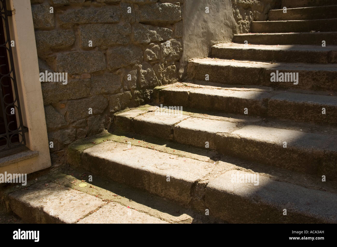 Old steps of a staircase, Sardinia, Italy Stock Photo - Alamy