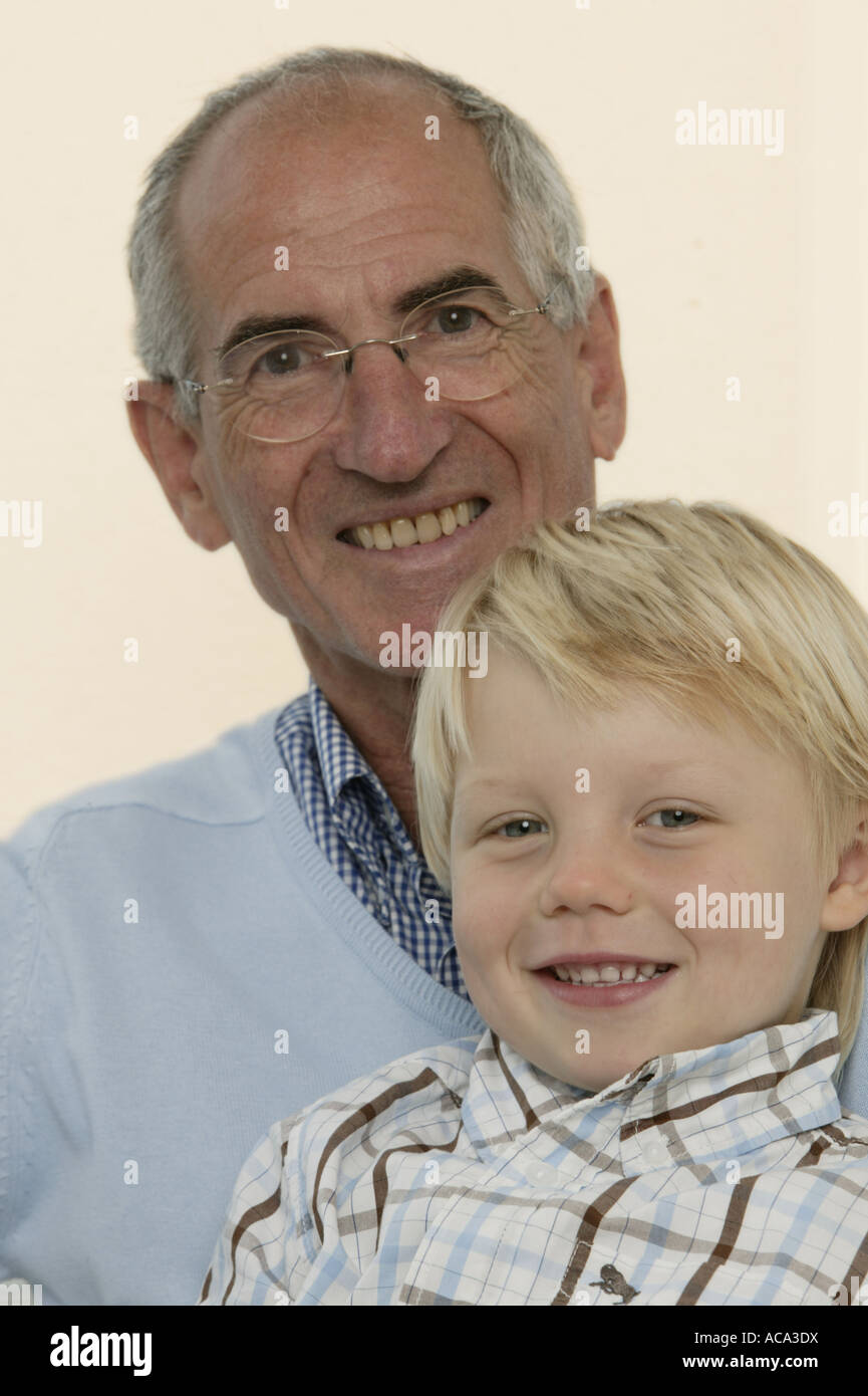 Grandpa with his grandson Stock Photo - Alamy