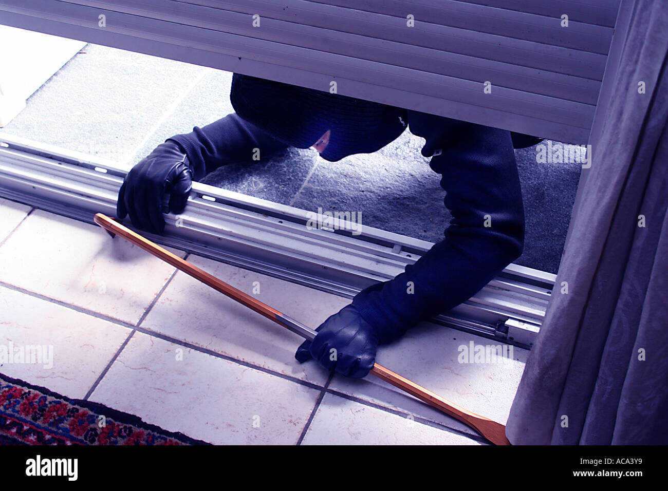 Break-in into a flat Stock Photo - Alamy