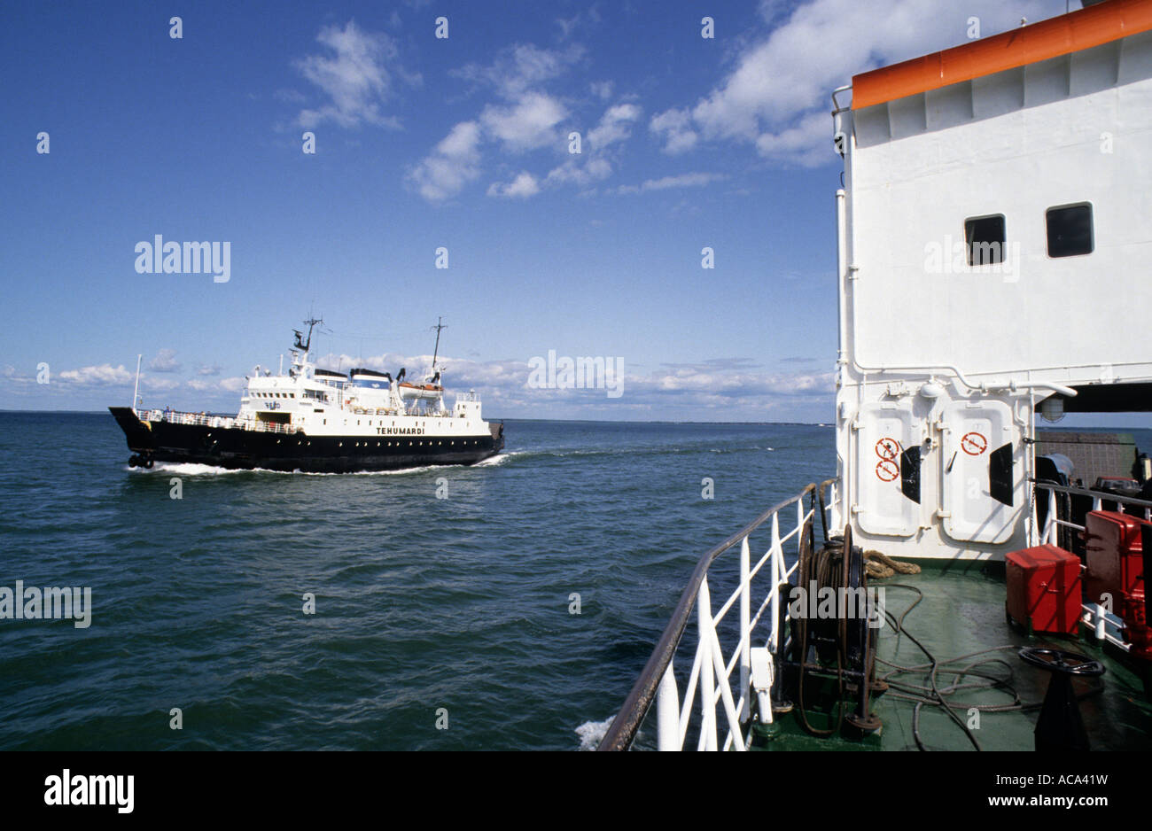 Baltic Sea ferry from Virtsu to Saaremaa island, Estonia Stock Photo ...