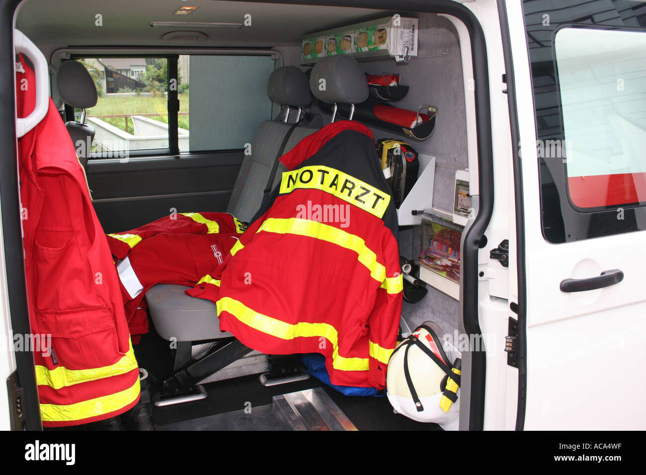 New Austrian emergency car of the red cross Stock Photo - Alamy