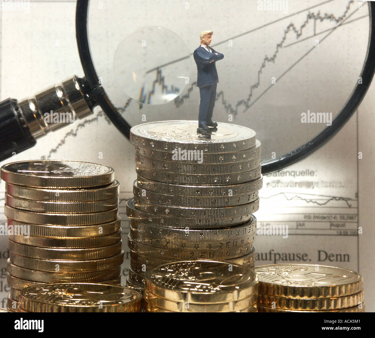 Symbolphoto share price Stock Photo - Alamy