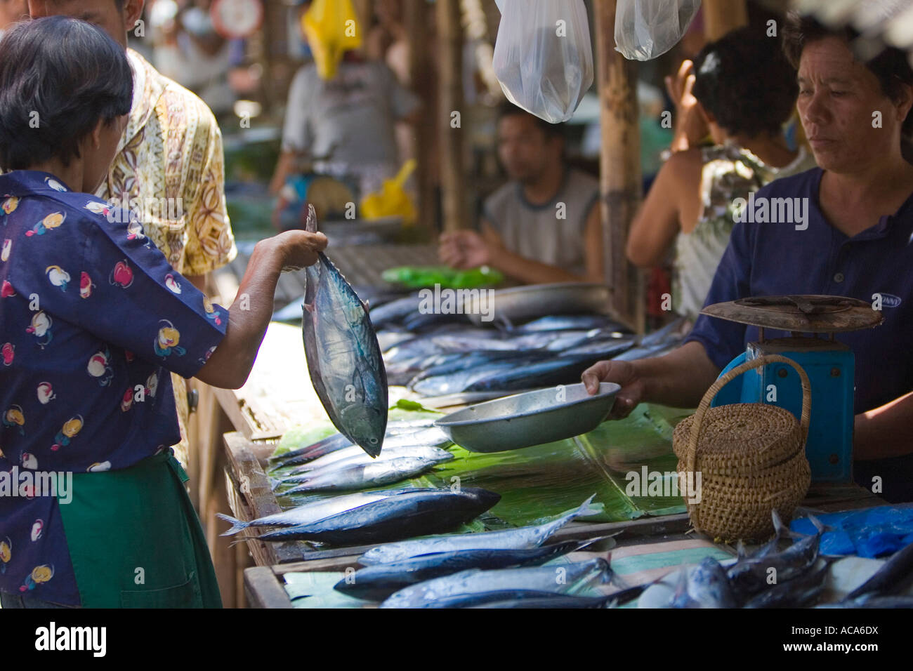 Market on the island Negros, Philippines Stock Photo - Alamy