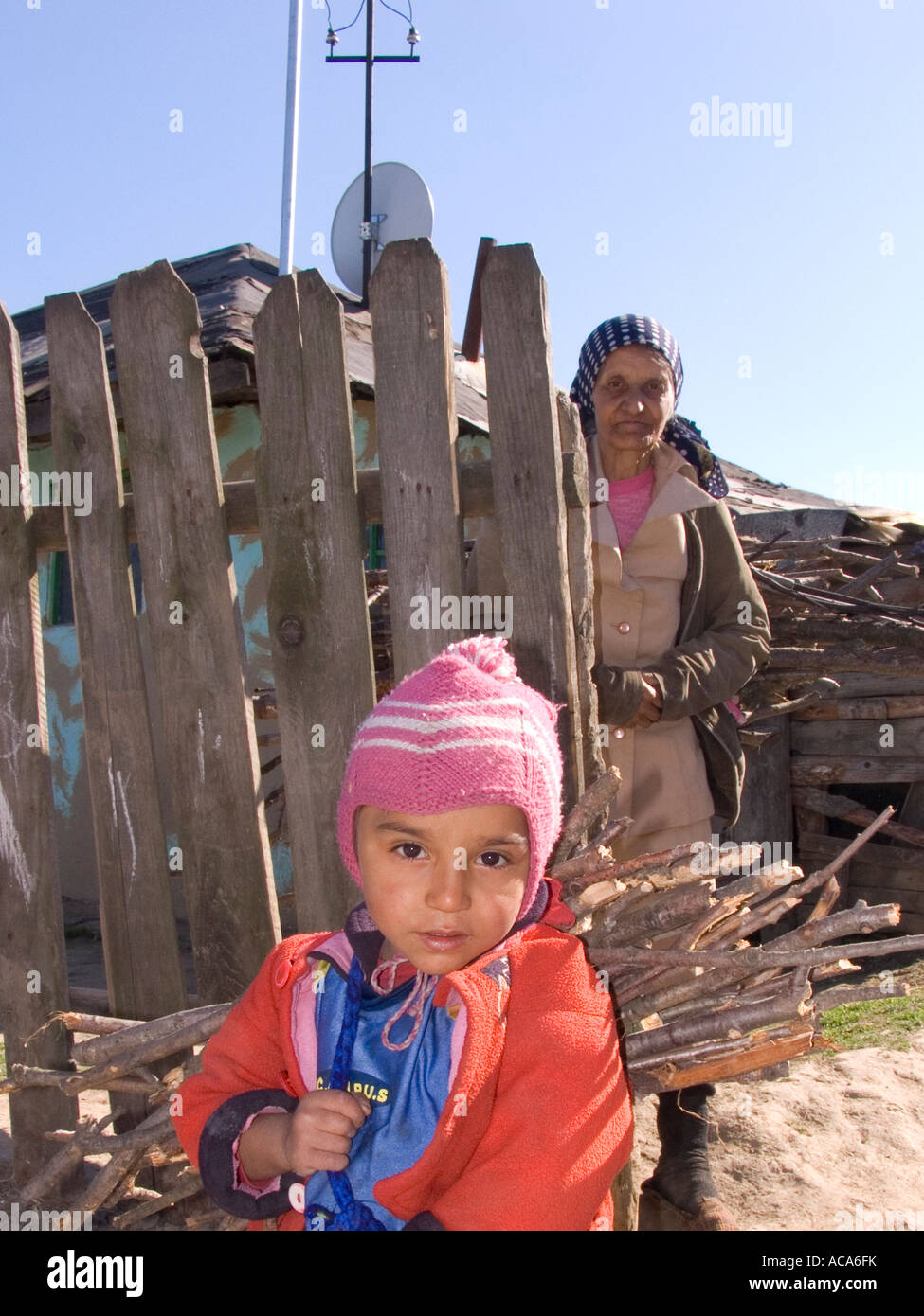Child and older woman, Giulia, Romania Stock Photo - Alamy