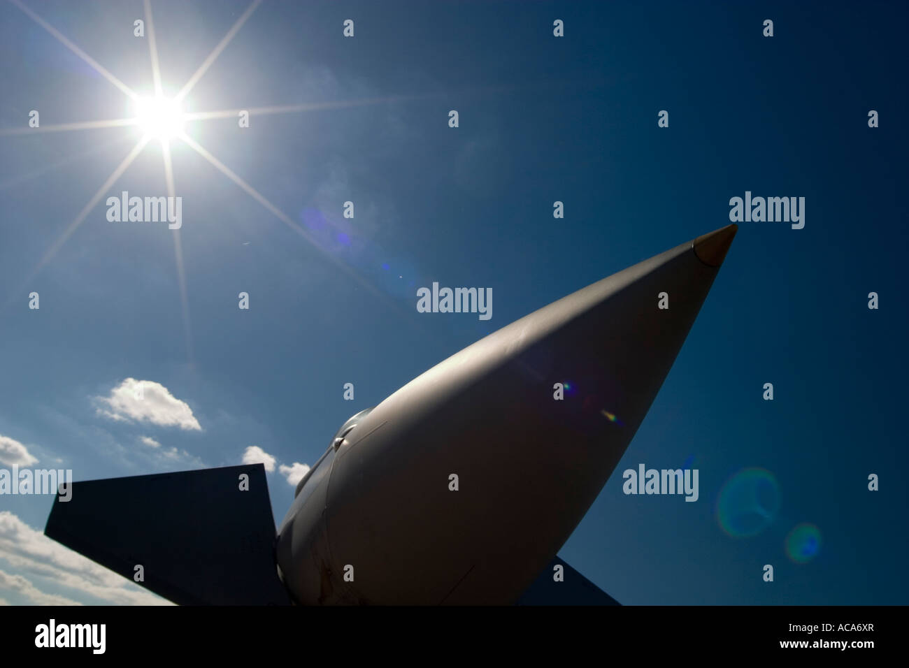 Nose Cone of the Eurofighter Typhoon against a blue sky Stock Photo - Alamy