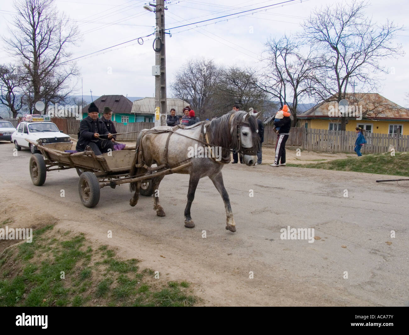 Horse carriage, Gulia, Romania Stock Photo - Alamy