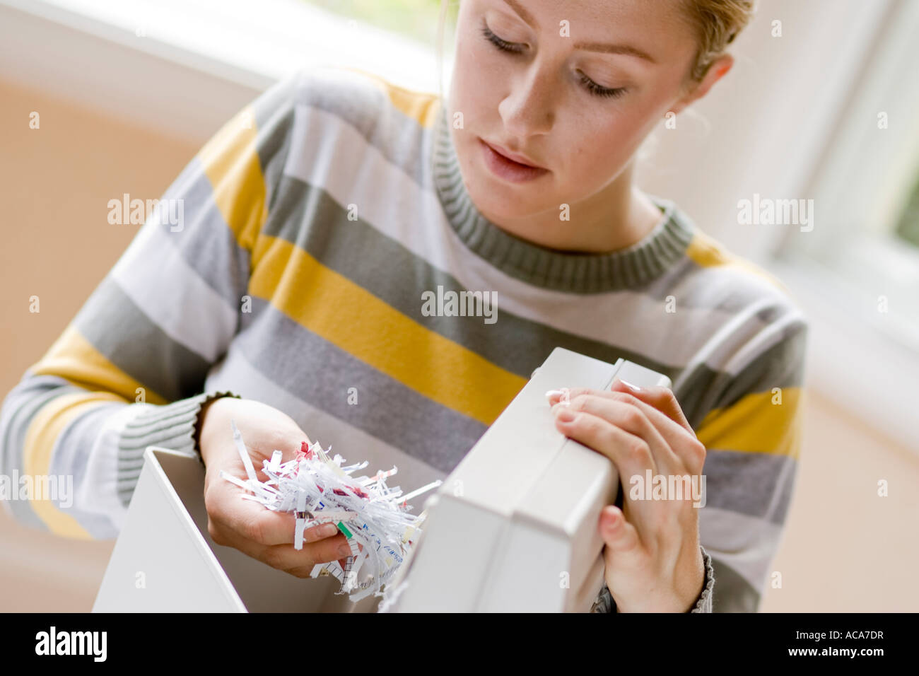 Woman Shredding Paper High Resolution Stock Photography and Images - Alamy