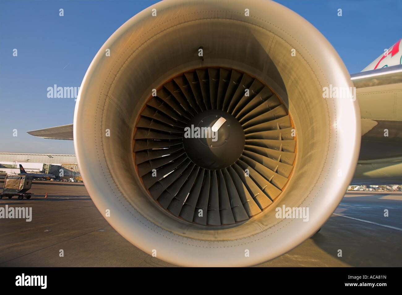 Engine of an airliner, Airport Frankfurt Stock Photo - Alamy