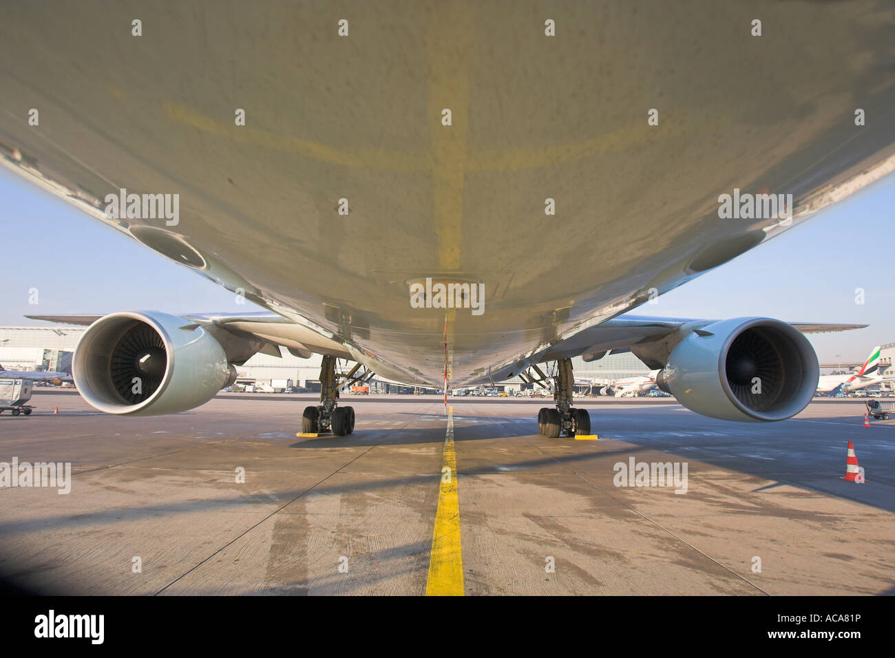 Engine of an airliner, Airport Frankfurt Stock Photo - Alamy