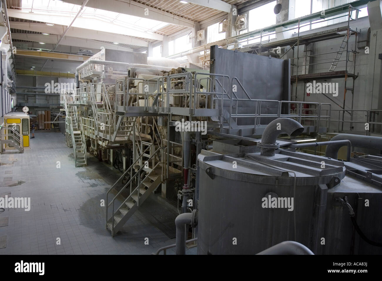 Machine to produce paper Stock Photo - Alamy
