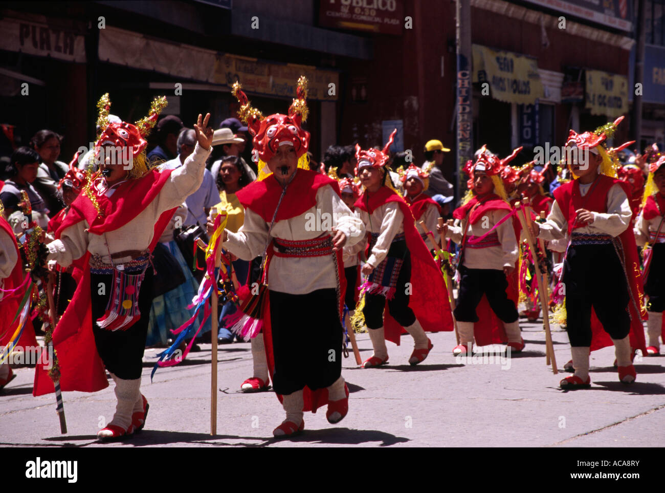 Revellers - Puno Week festival, Puno PERU Stock Photo - Alamy